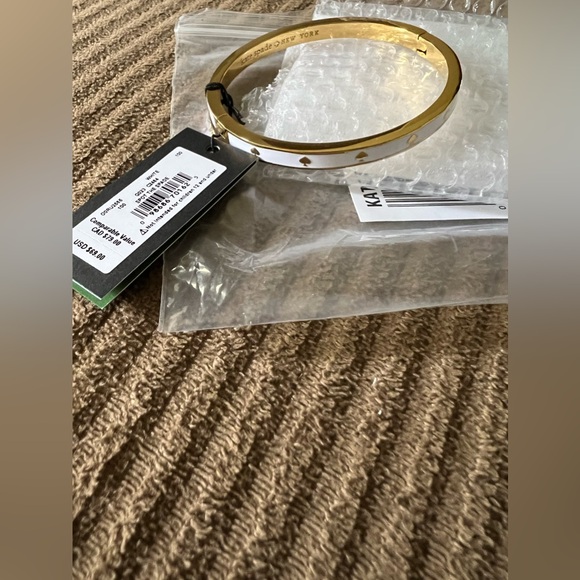 kate spade | Jewelry | Kate Spade Spot The Spade Enamel Hinged Bangle ...